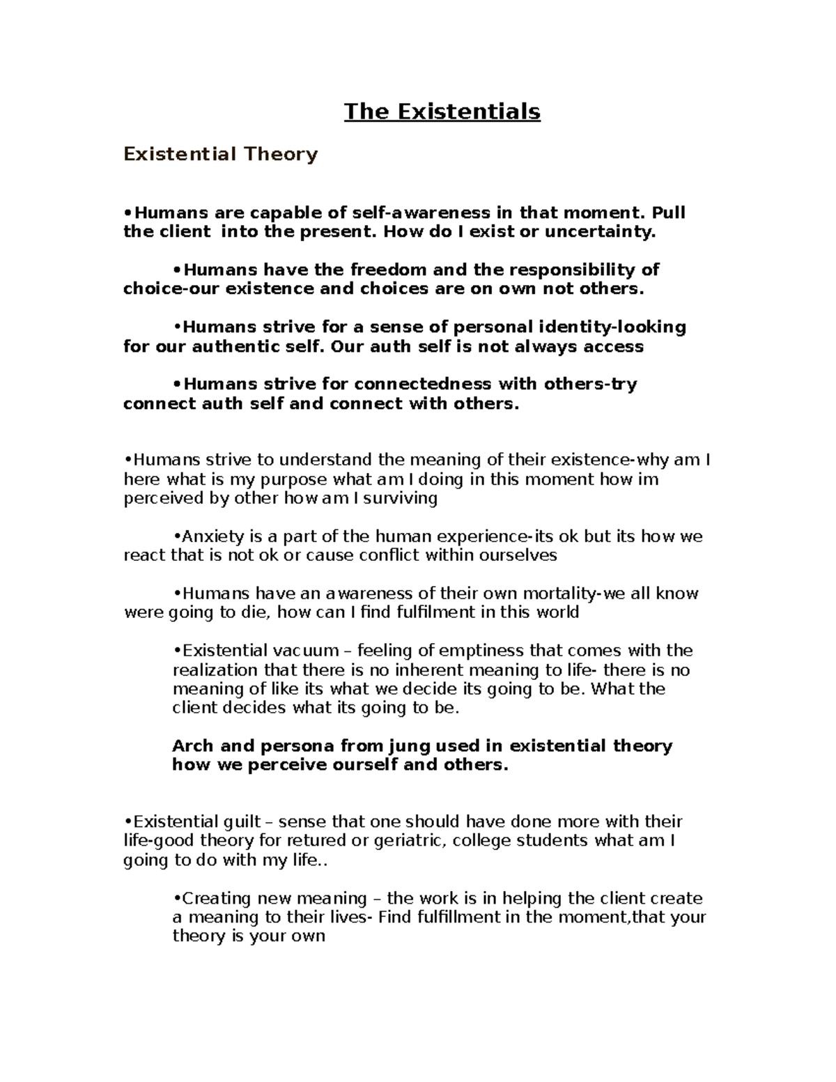 4.The Existentials Notes 2 - The Existentials Existential Theory ...
