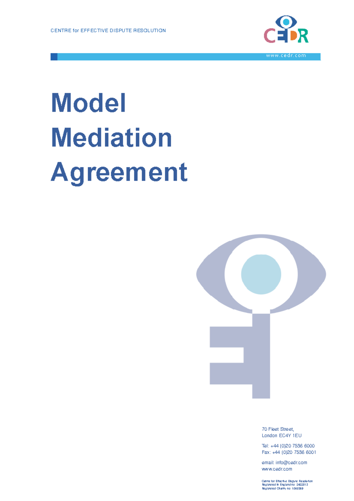 CEDR Agreement SGS 4 - cedr CENTRE for EFFECTIVE DISPUTE RESOLUTION ...