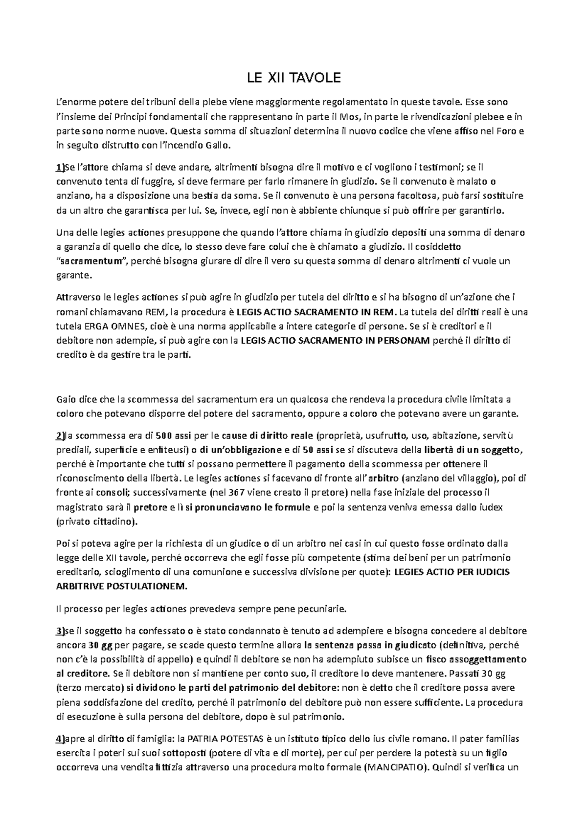 LE XII Tavole - schemi - LE XII TAVOLE L’enorme potere dei tribuni ...