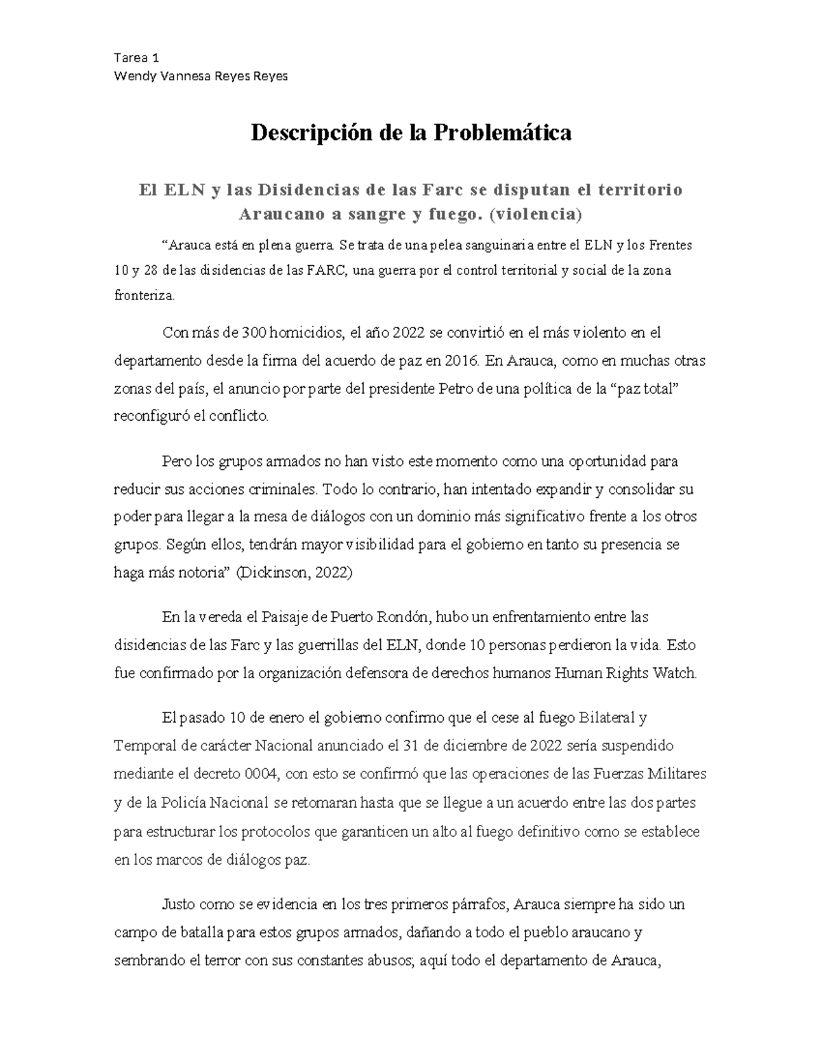 Descripción de la Problemática - Tarea 1 Wendy Vannesa Reyes Reyes ...