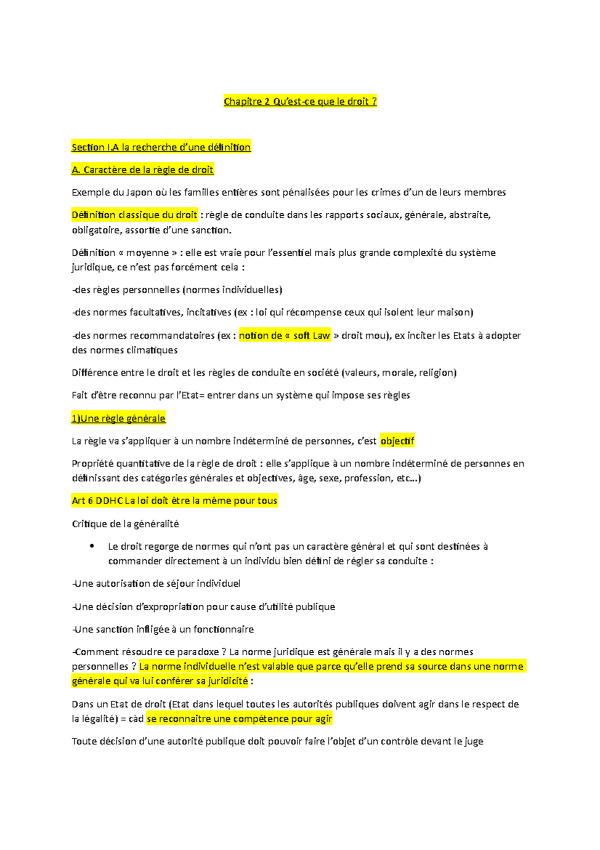 Chap 2 Section 1 Definition droit(fait) - Chapitre 2 Qu’est-ce que le ...