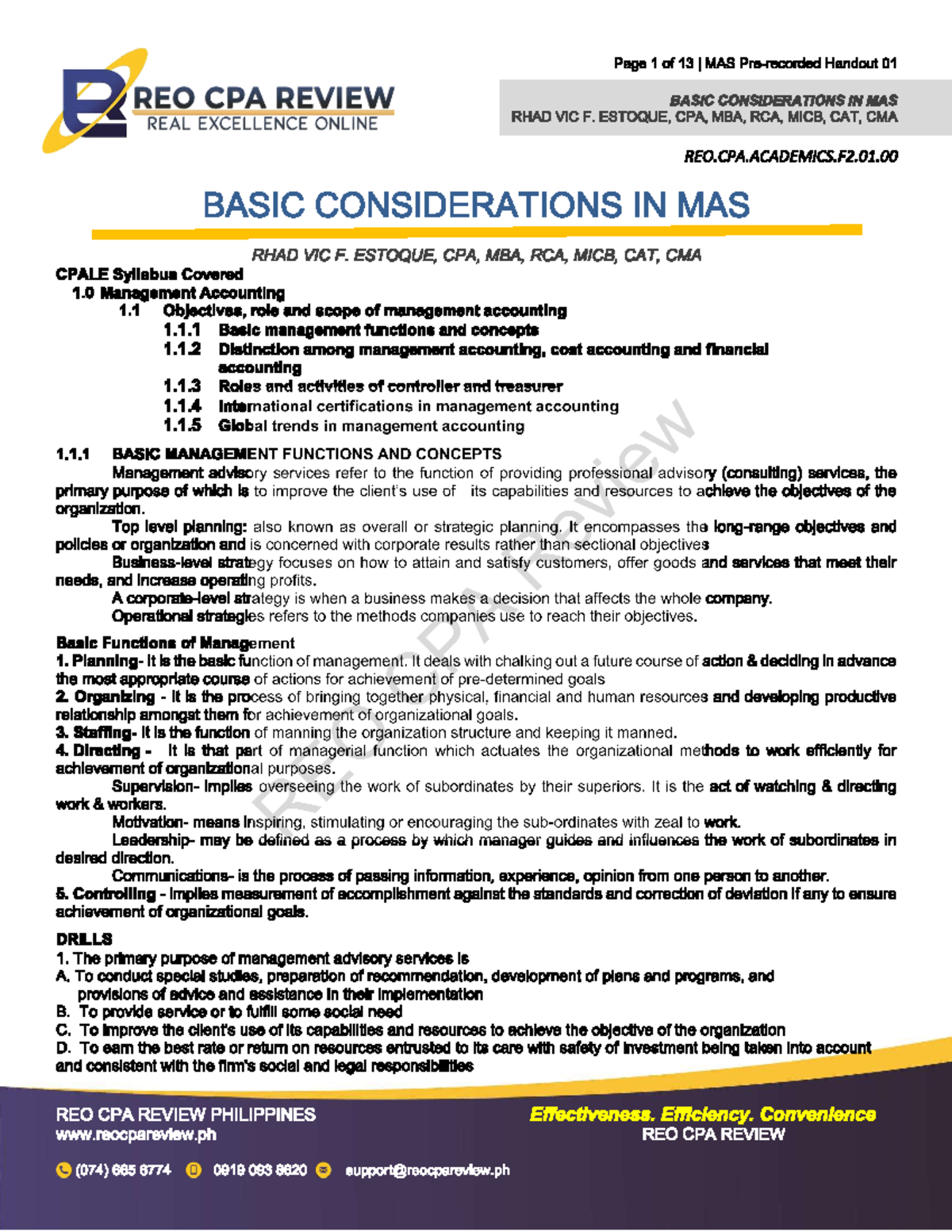 01-REO-PRO-9th-batch Basic Considerations in MS-V3 - Page 1 of 13 MAS ...