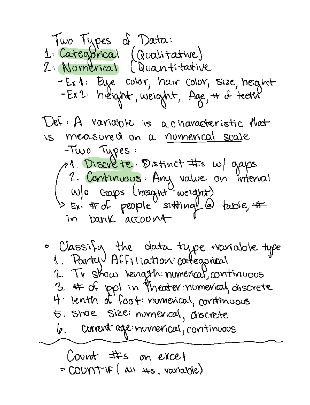 Data types - Two Types of Data 1 Categorical Qualitative 2 Numerical ...