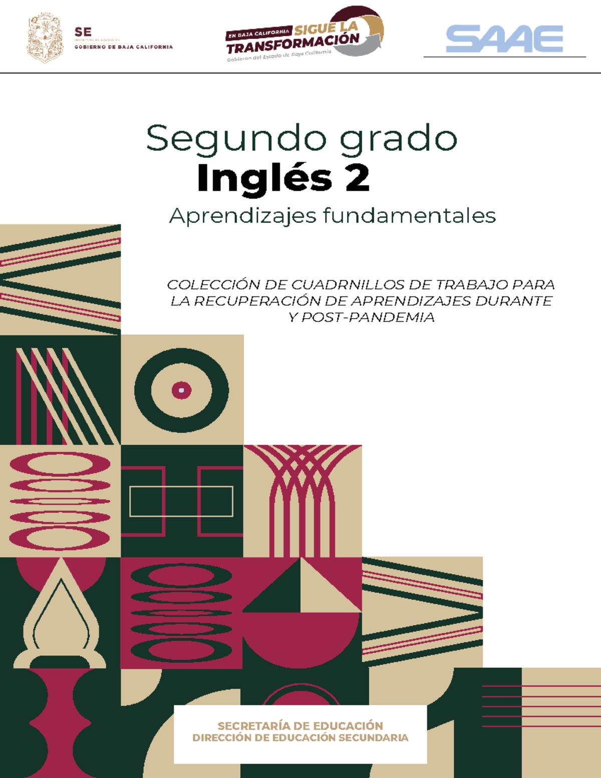 Ingles 2 - Inglés 2 Segundo grado COLECCIÓN DE CUADRNILLOS DE TRABAJO ...