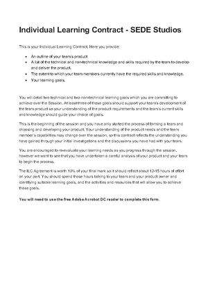 Individual Learning Contract form v2 - Individual Learning Contract ...