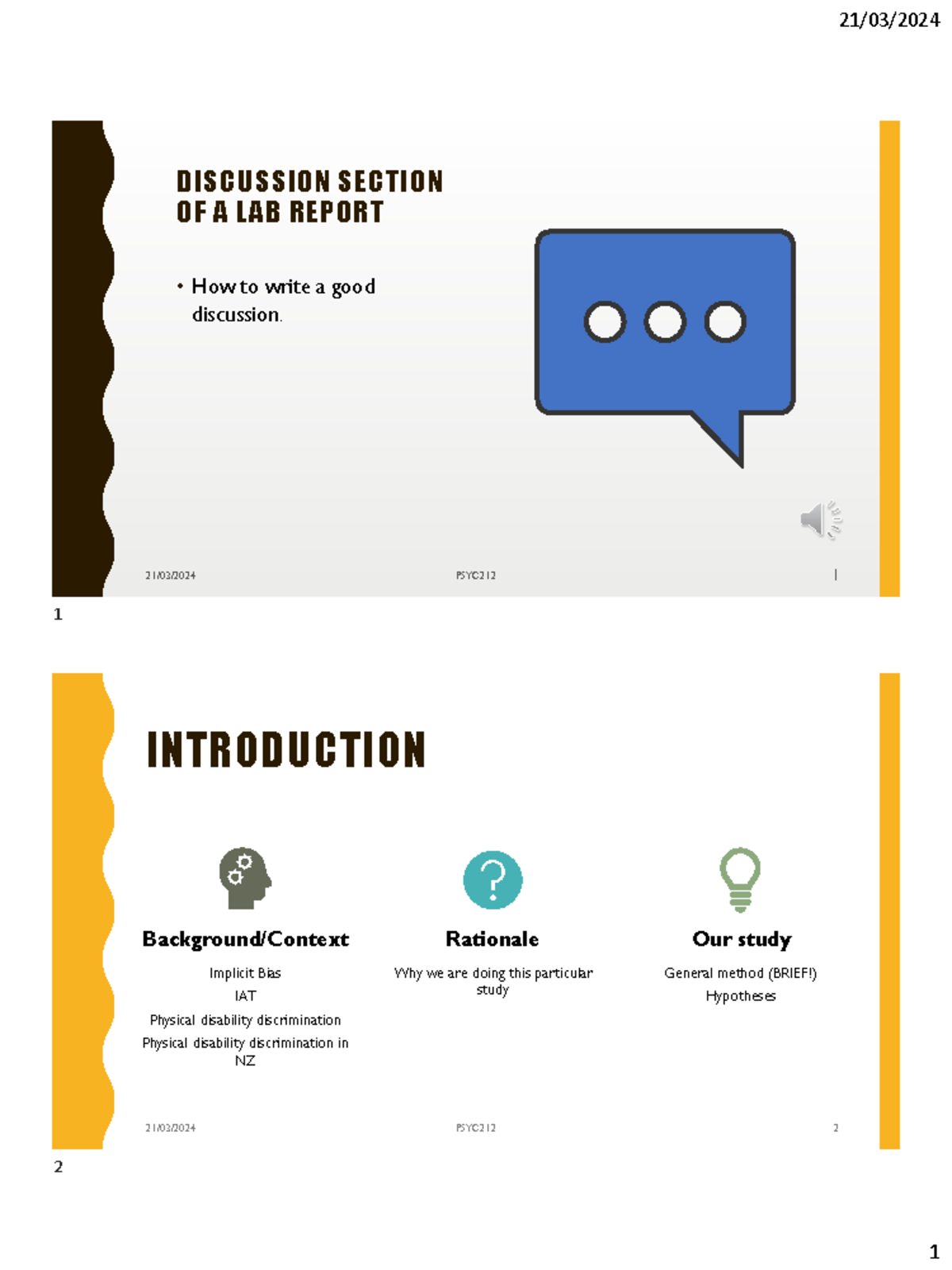 Lab 4 full slides - DISCUSSION SECTION OF A LAB REPORT • How to write a ...