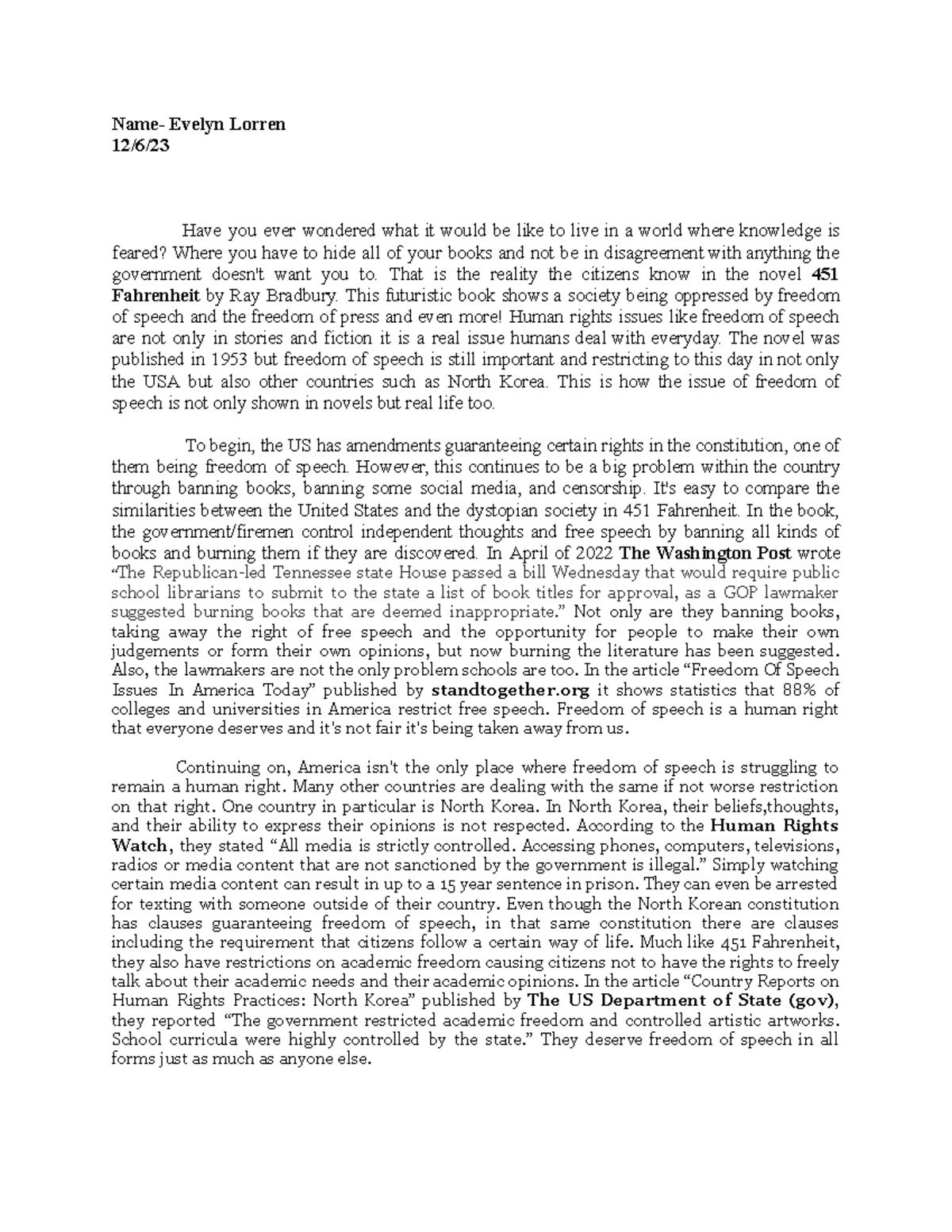 3.08 Lets Write Farenheit 451 english 2 essay assignment - Name- Evelyn ...