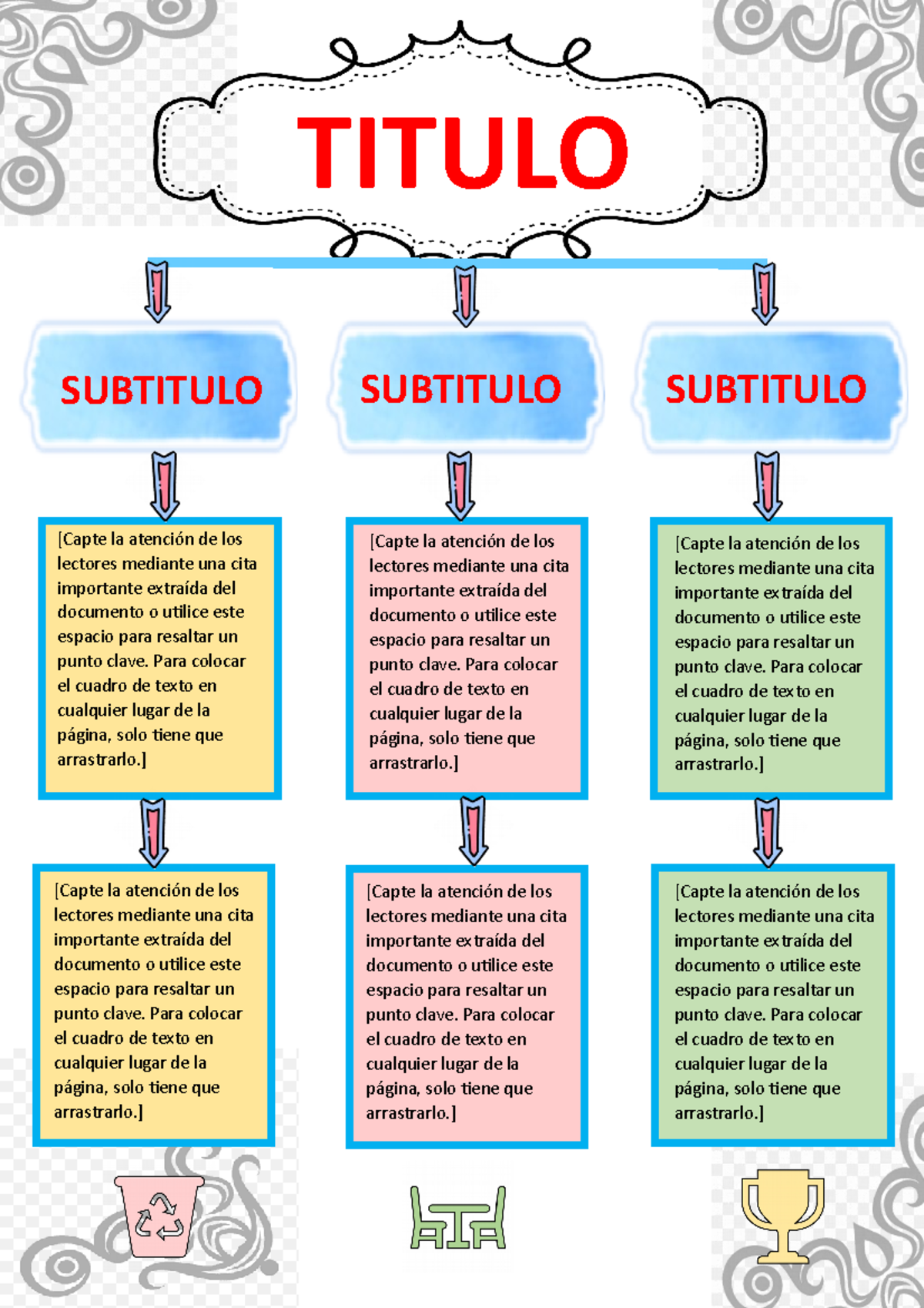 Plantilla de Mapa Conceptual 4 - DBri - [Capte la atención de los ...