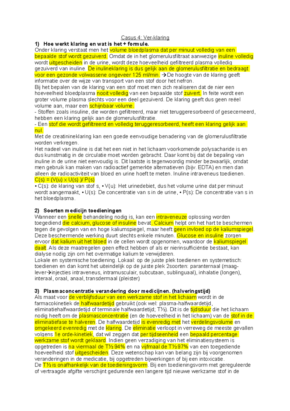 Casus 4 - Casus 4: Ver-klaring 1) Hoe werkt klaring en wat is het ...