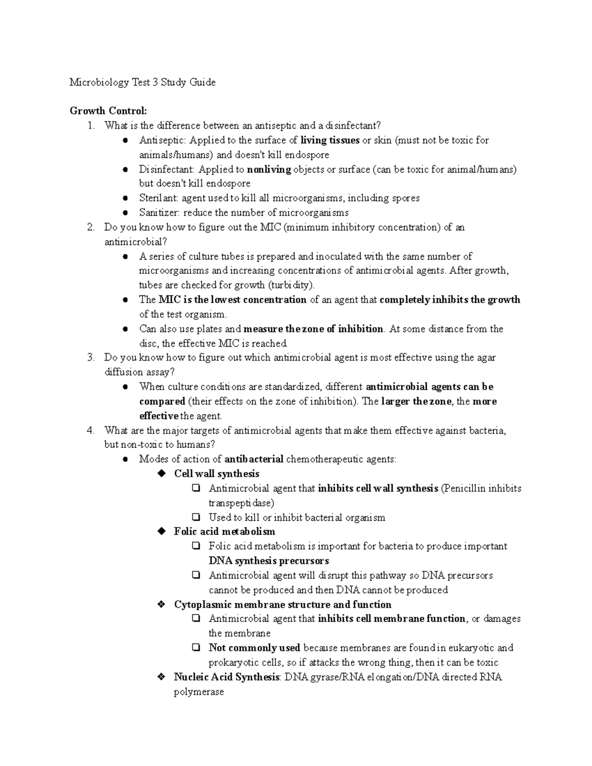 Micro Bio Test 3 Study Guide - Google Docs - Microbiology Test 3 Study ...