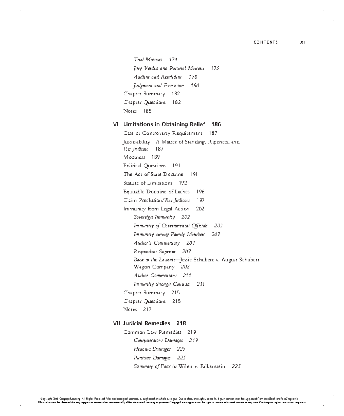 Law-5 - n/a - Justiciability—A Matter of Standing, Ripeness, and C O N T E N T S xi xii C O N T ...