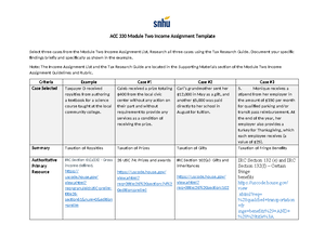 ACC 318 Module Three Assignment Template -Final - ACC 318 Module Three ...