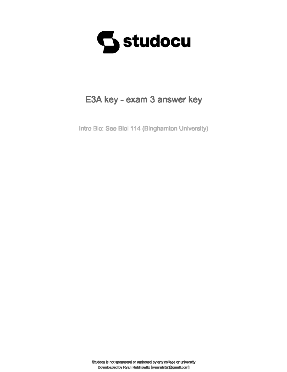 Exam 3 Bio Practice test - BIOL 6600 - Studocu
