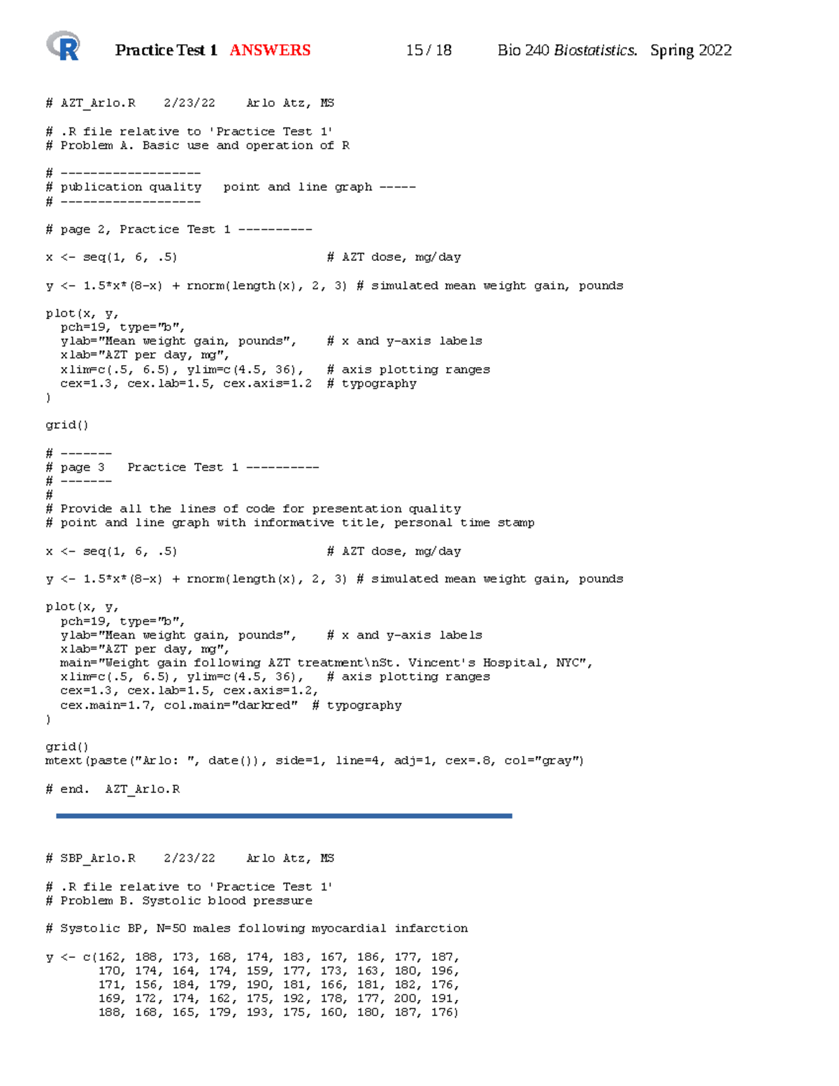 Practice Test 1 CODE - AZT_Arlo 2/23/22 Arlo Atz, MS .R file relative ...
