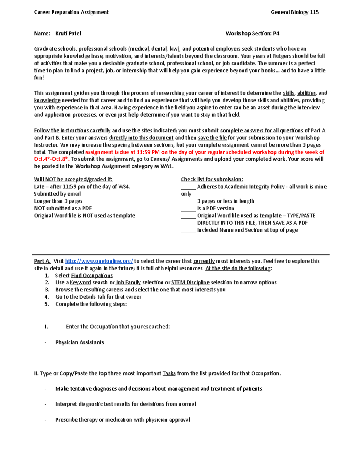 GB115 F21 Career Preparation Assignment-1 - Career Preparation ...