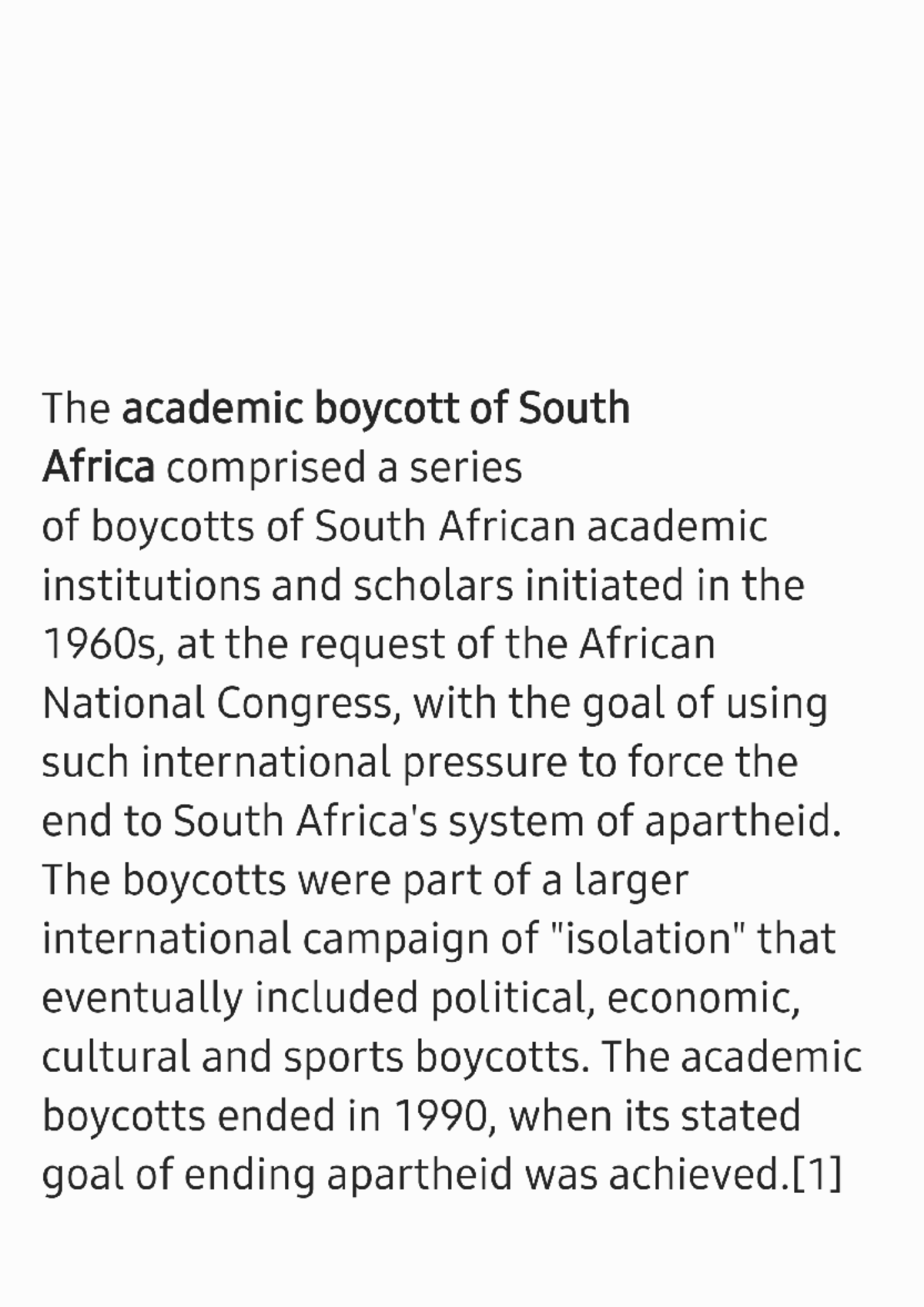 Academic boycott - Project - Studocu