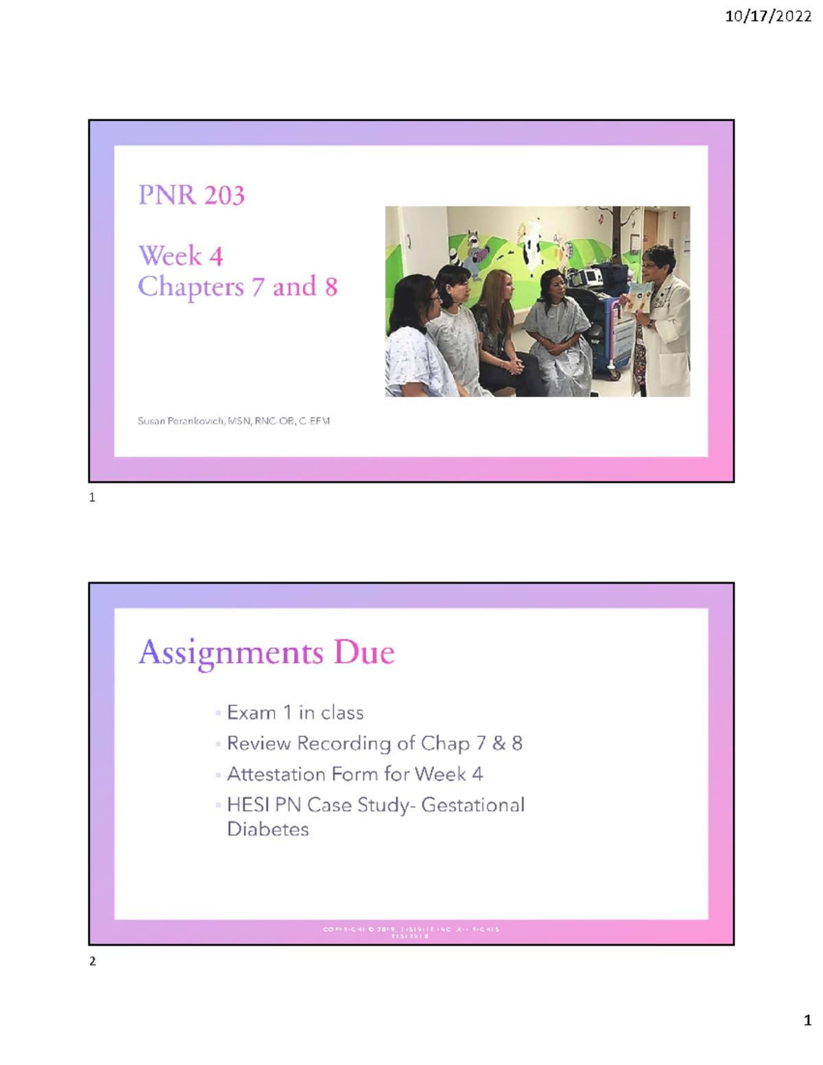 Week 4 -Student Handouts - C O P Y R I G H T © 2 0 1 9 , E L S E V I E ...