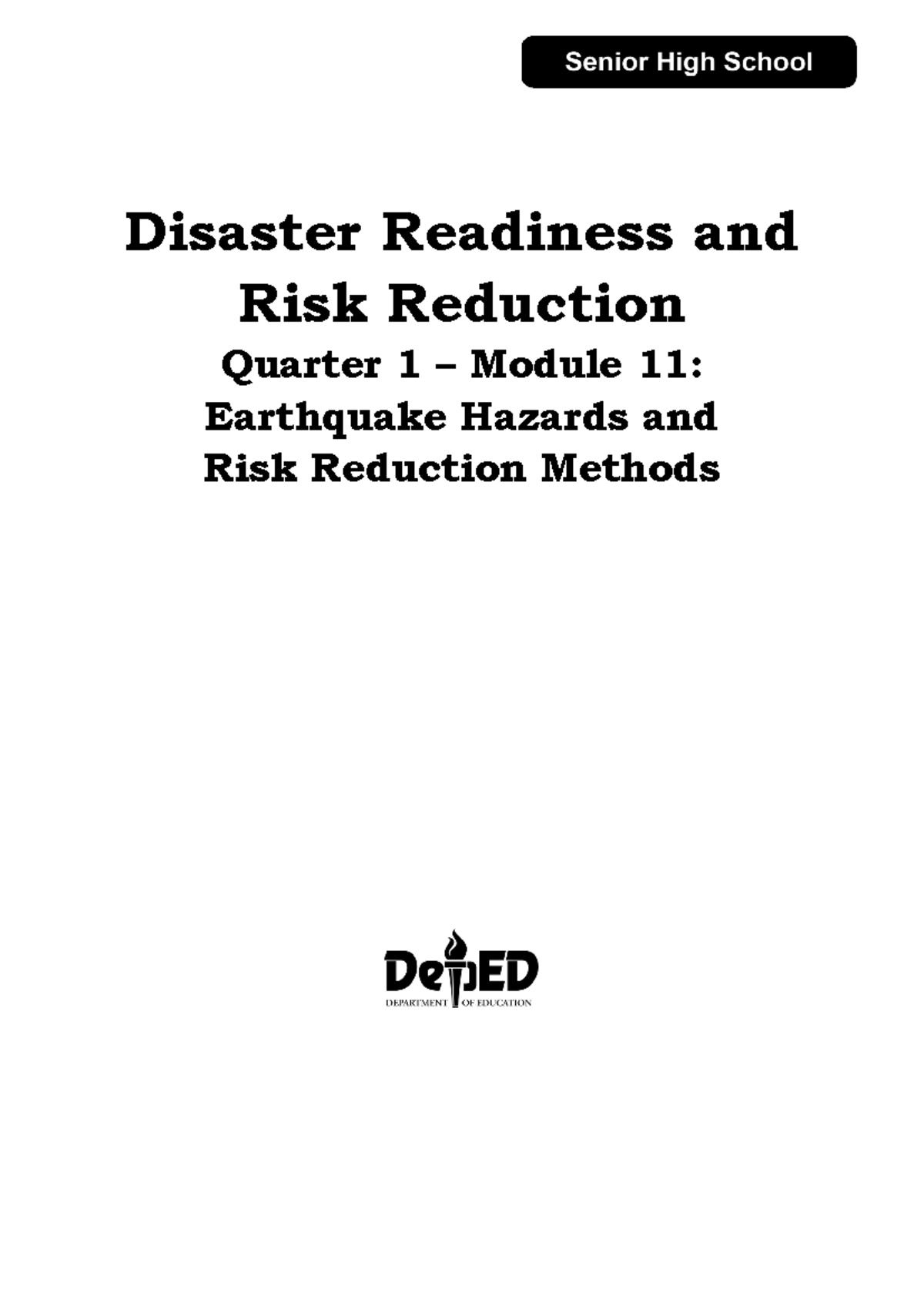 Lesson 11-DRRR - Disaster Readiness and Risk Reduction Quarter 1 ...