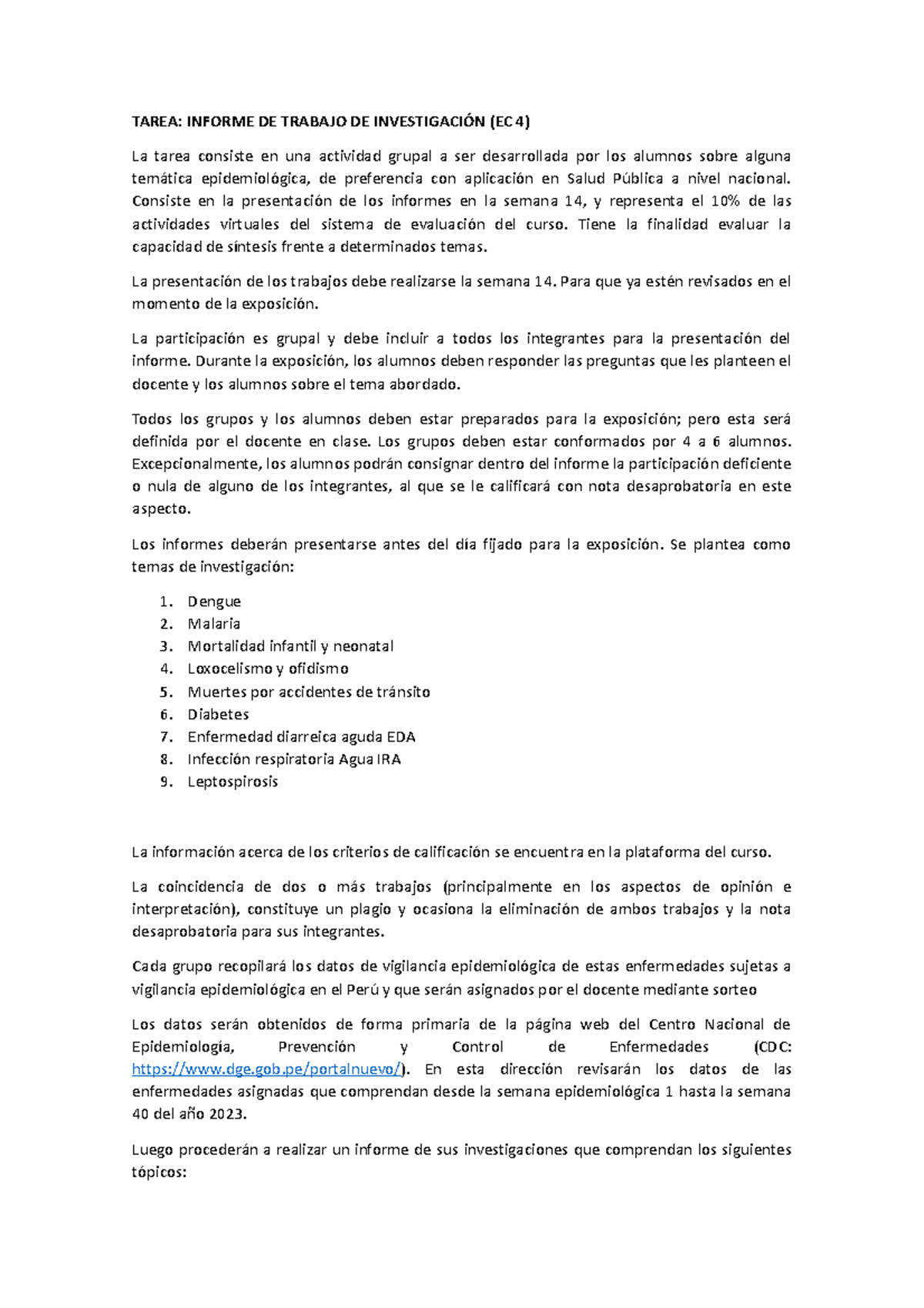 Tarea Invest Final MASL - TAREA: INFORME DE TRABAJO DE INVESTIGACIÓN ...