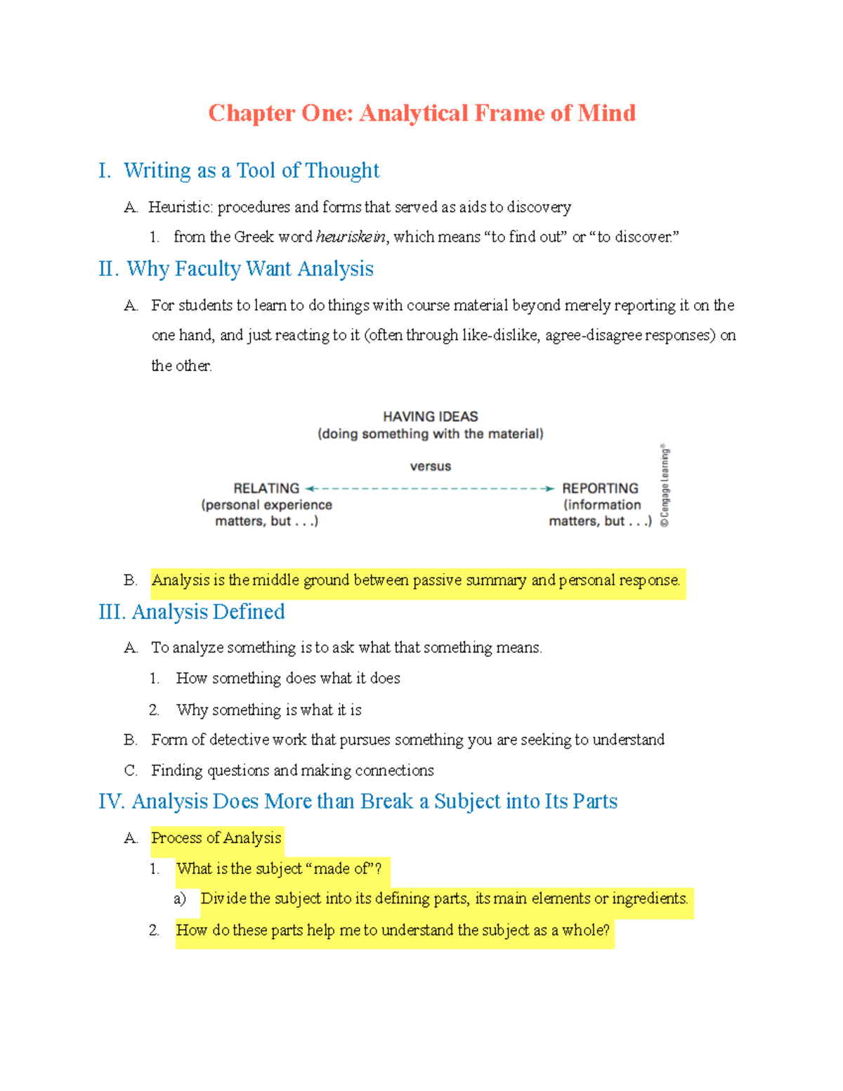 Writing Analytically Chapter 1 - Chapter One: Analytical Frame of Mind ...