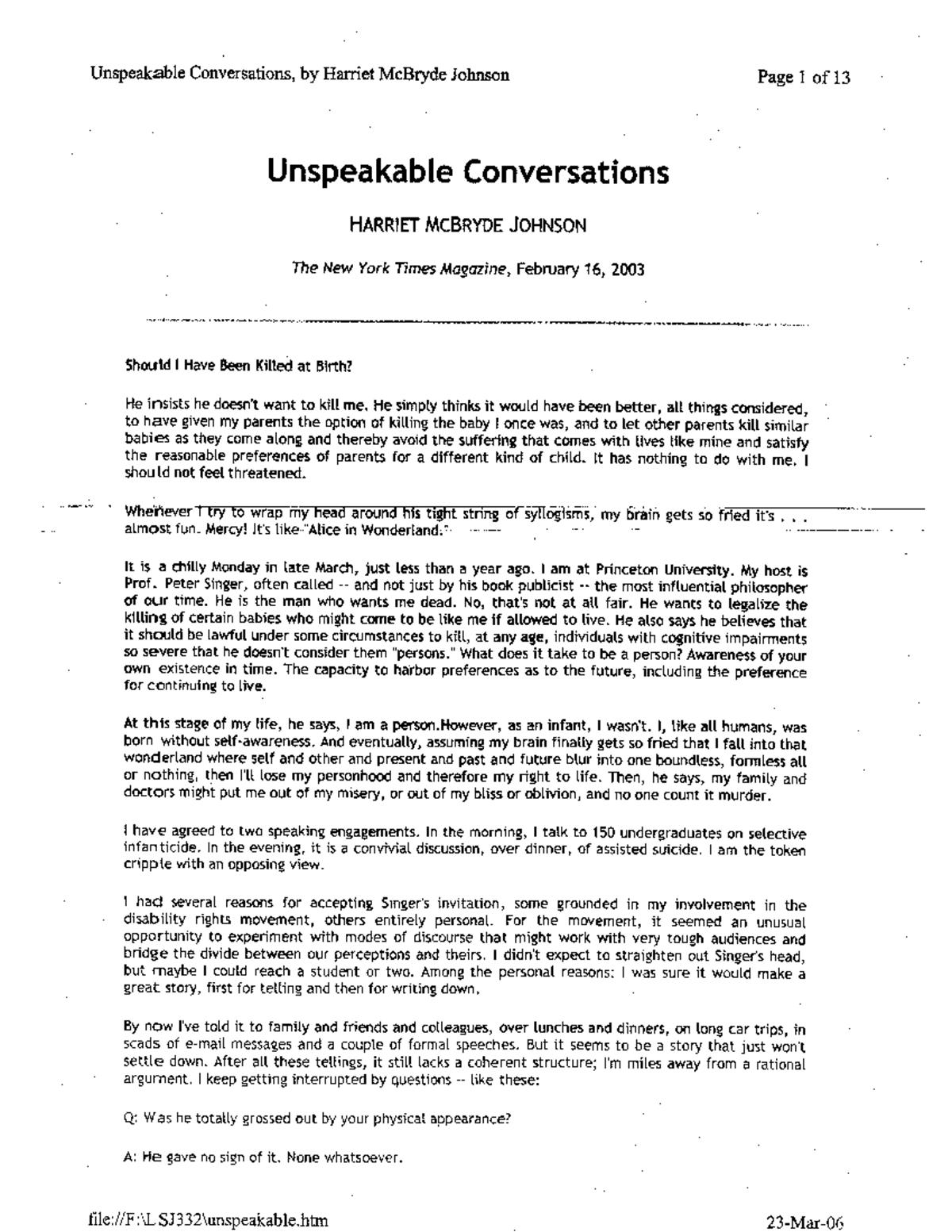 24 Johnson-unspeakable - UnspeakableConversations, by ...