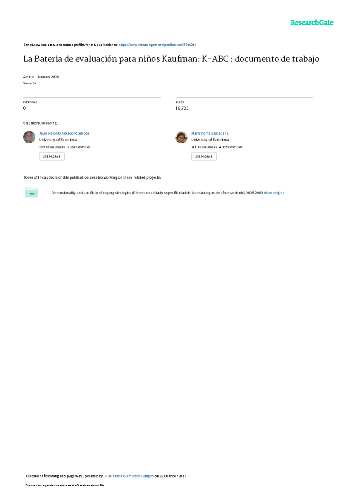 K ABC Doc treball - See discussions, stats, and author profiles for this publication at: - Studocu