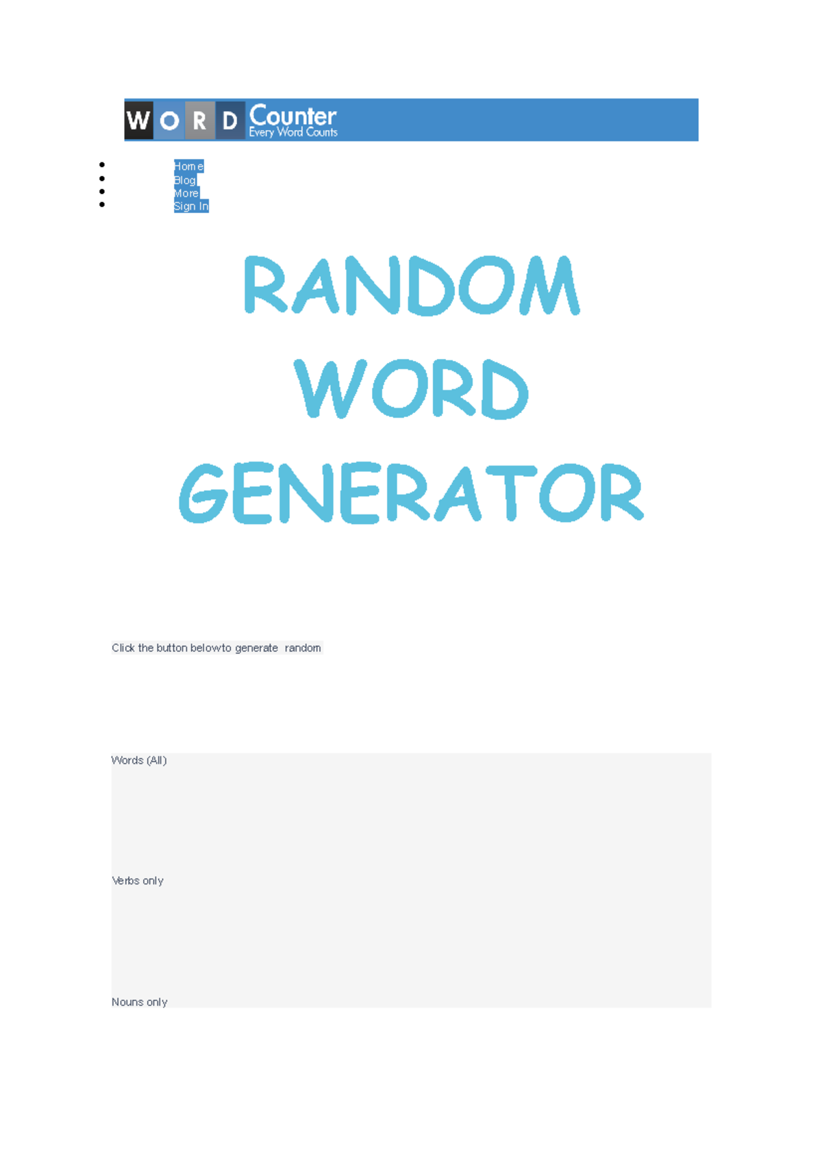 New DOCX Document - test - Home Blog More Sign In RANDOM WORD GENERATOR ...