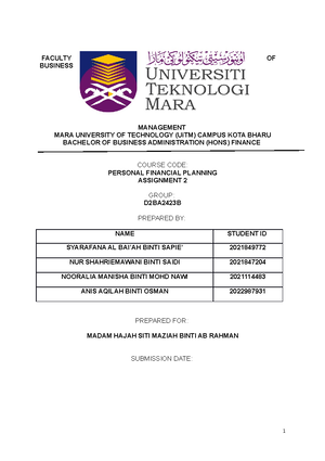 Group-assignment-fin533-group-4 - BACHELOR OF BUSINESS ADMINISTRATION ...