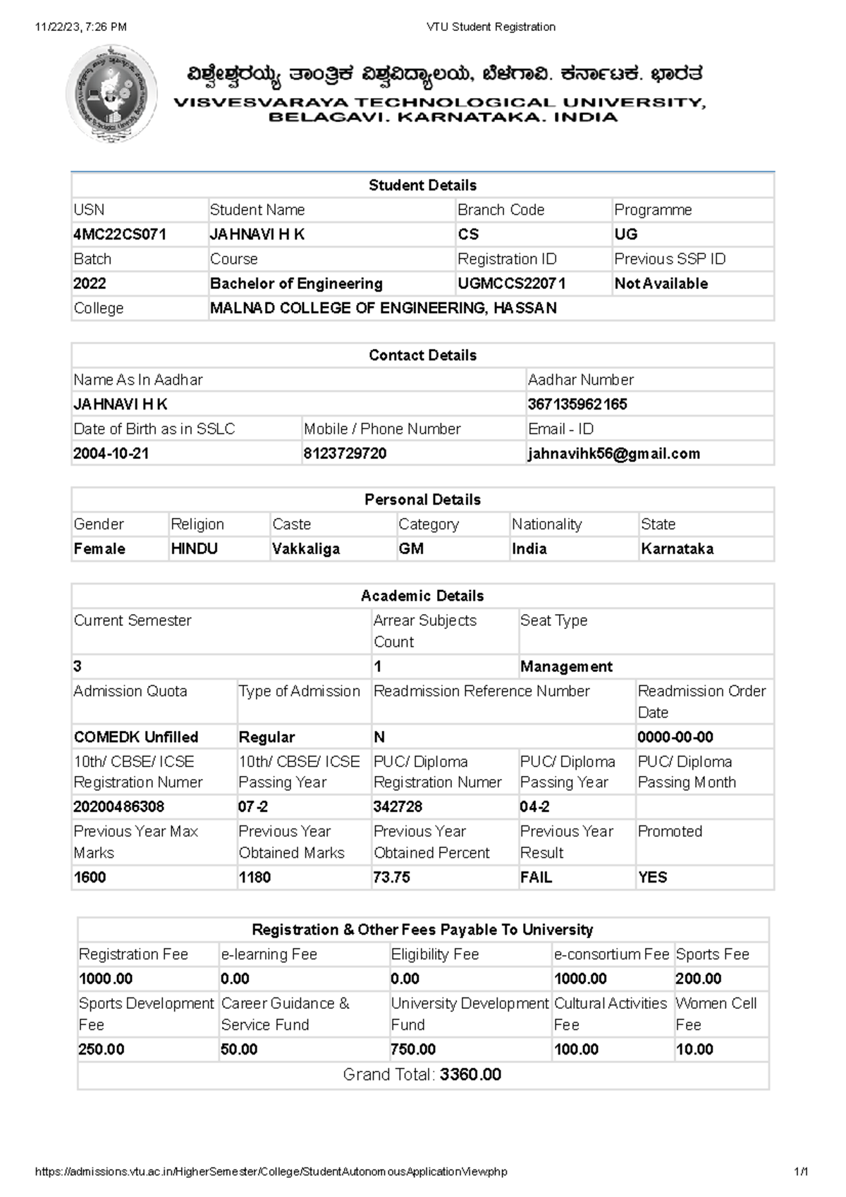 71 - description - 11/22/23, 7:26 PM VTU Student Registration - Studocu