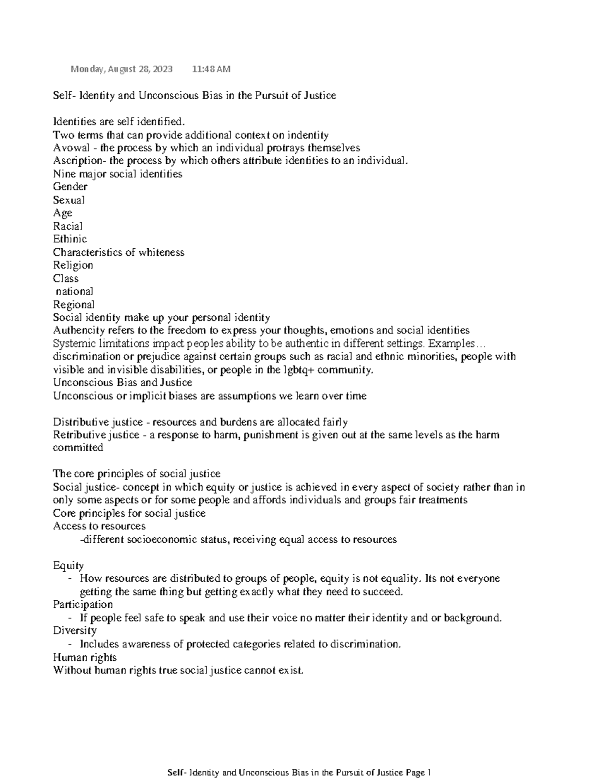 Self- Identity and Unconscious Bias in the Pursuit of Justice - Two ...