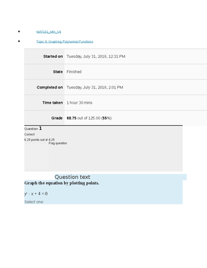 MAT 1033 Review Quiz 2 Answers - mat1033 - Review test 2 Answers - Studocu