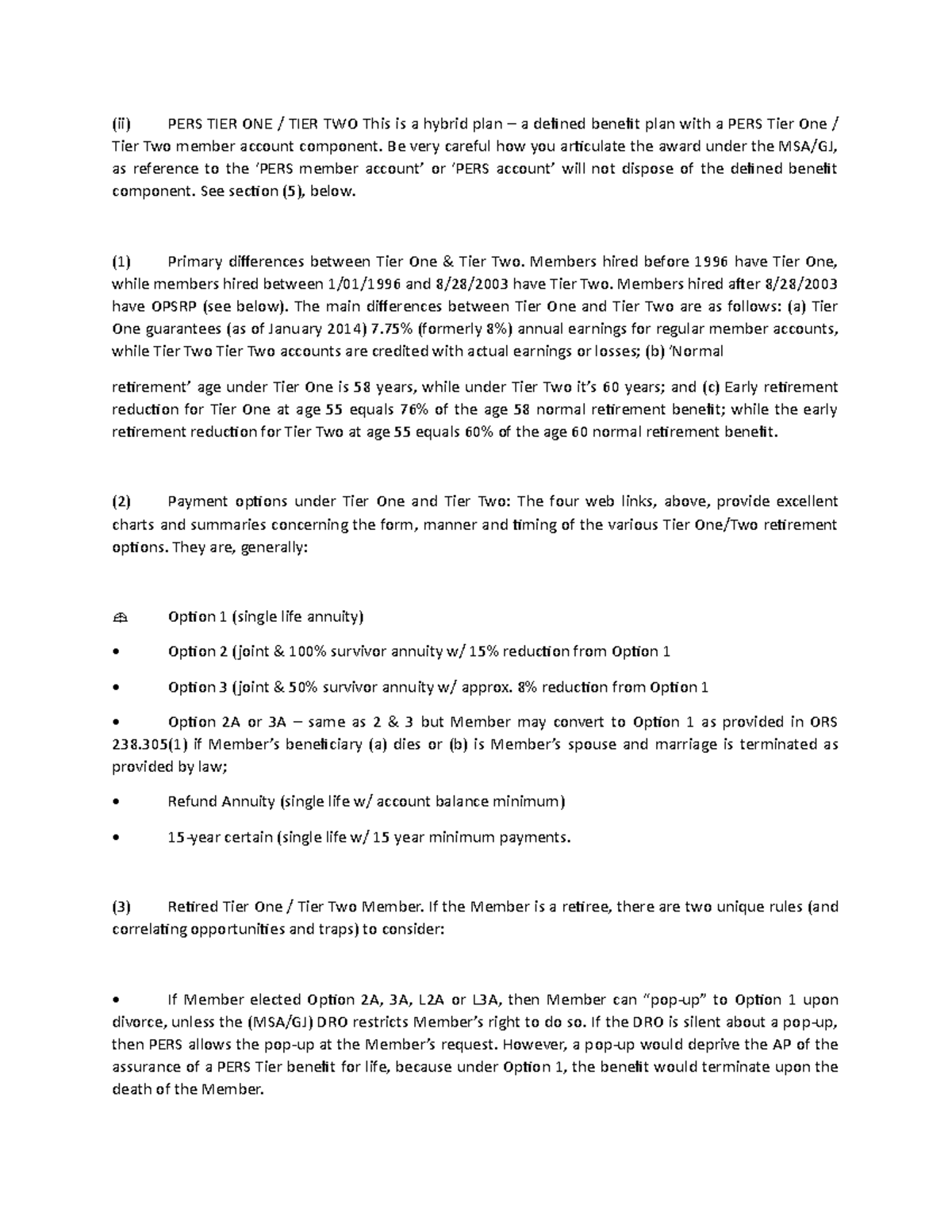 PERS TIER ONE TIER TWO Lecture Notes In Laws ii PERS TIER ONE