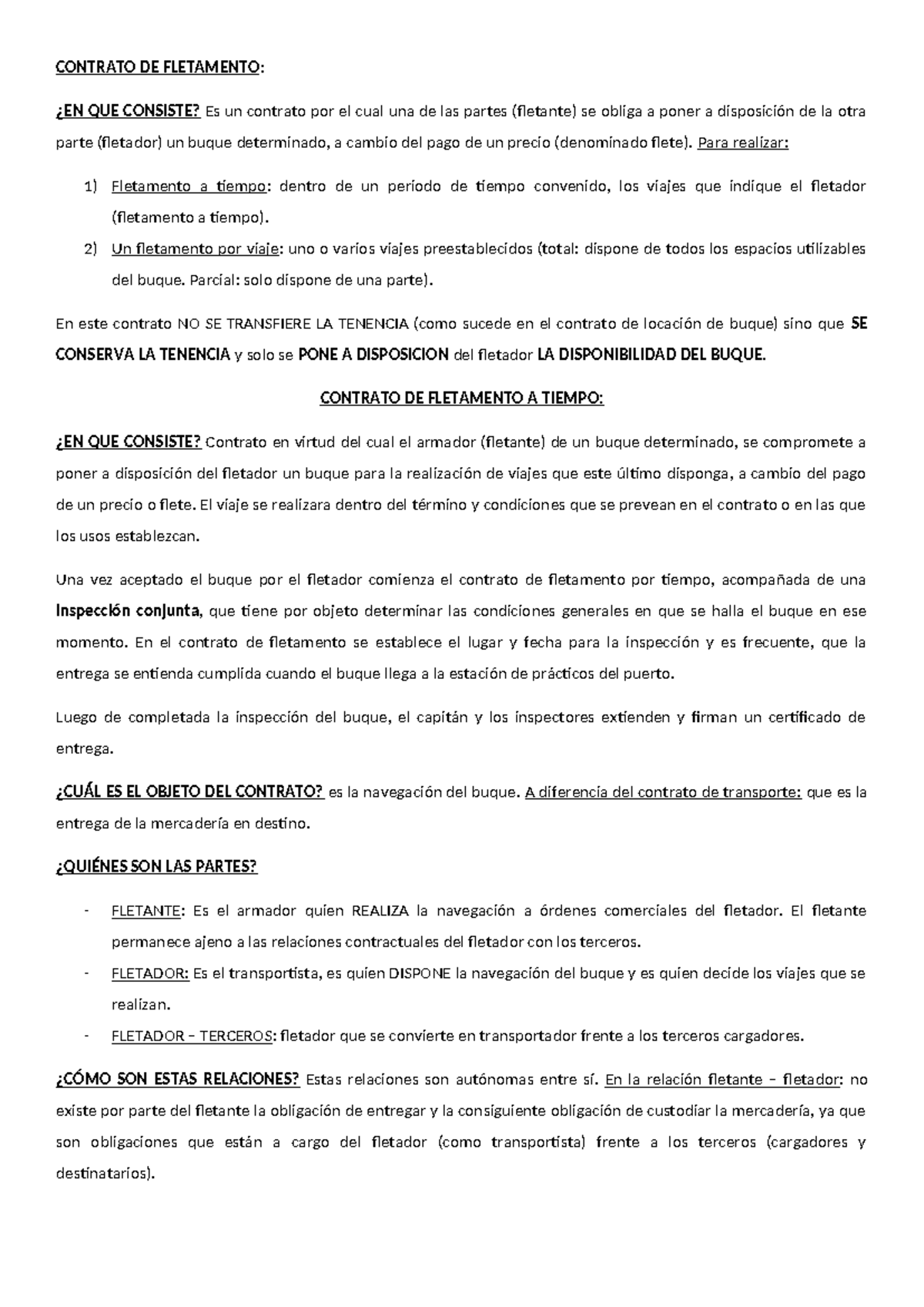 Contrato DE Fletamento - CONTRATO DE FLETAMENTO: ¿EN QUE CONSISTE? Es ...