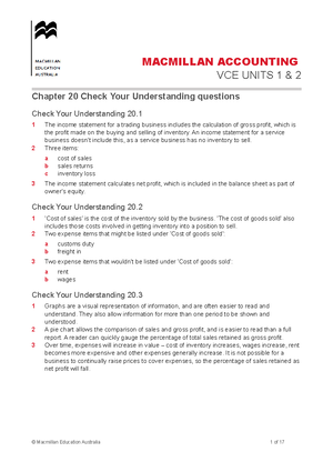 22 8 answers VCEAcc 12 - MACMILLAN ACCOUNTING VCE UNITS 1 & 2Chapter 22 ...
