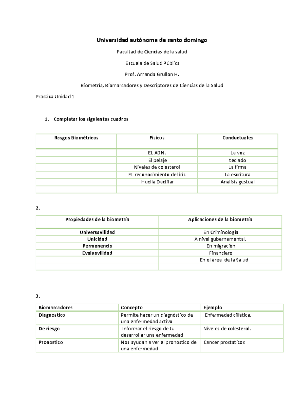 Tarea de analisis biometrico 1 - Universidad autónoma de santo domingo ...