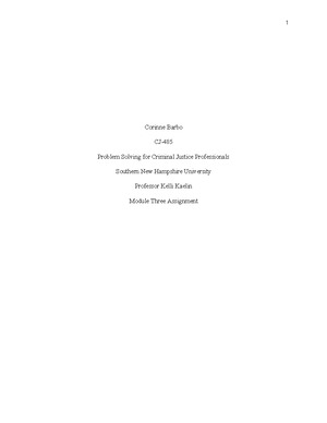 Module Five Journal - Coursework for CJ 306 - 1 Corinne Barbo CJ ...