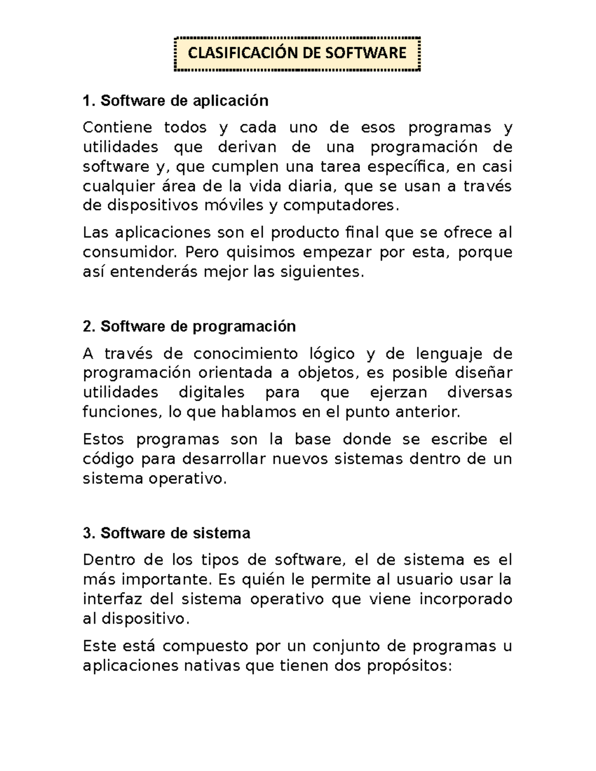 T02 Tipos de software - Lecture notes 1,3 - 1. Software de aplicación ...