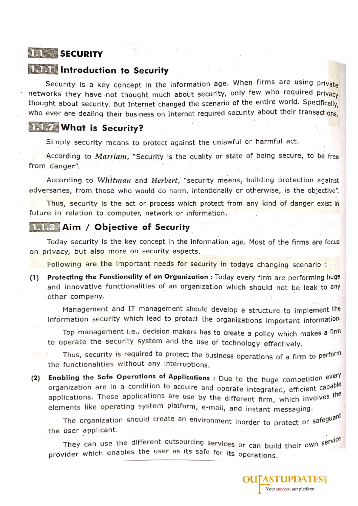 IS Unit 1 - Information Security Unit 1 Notes - Bachelor of computer ...