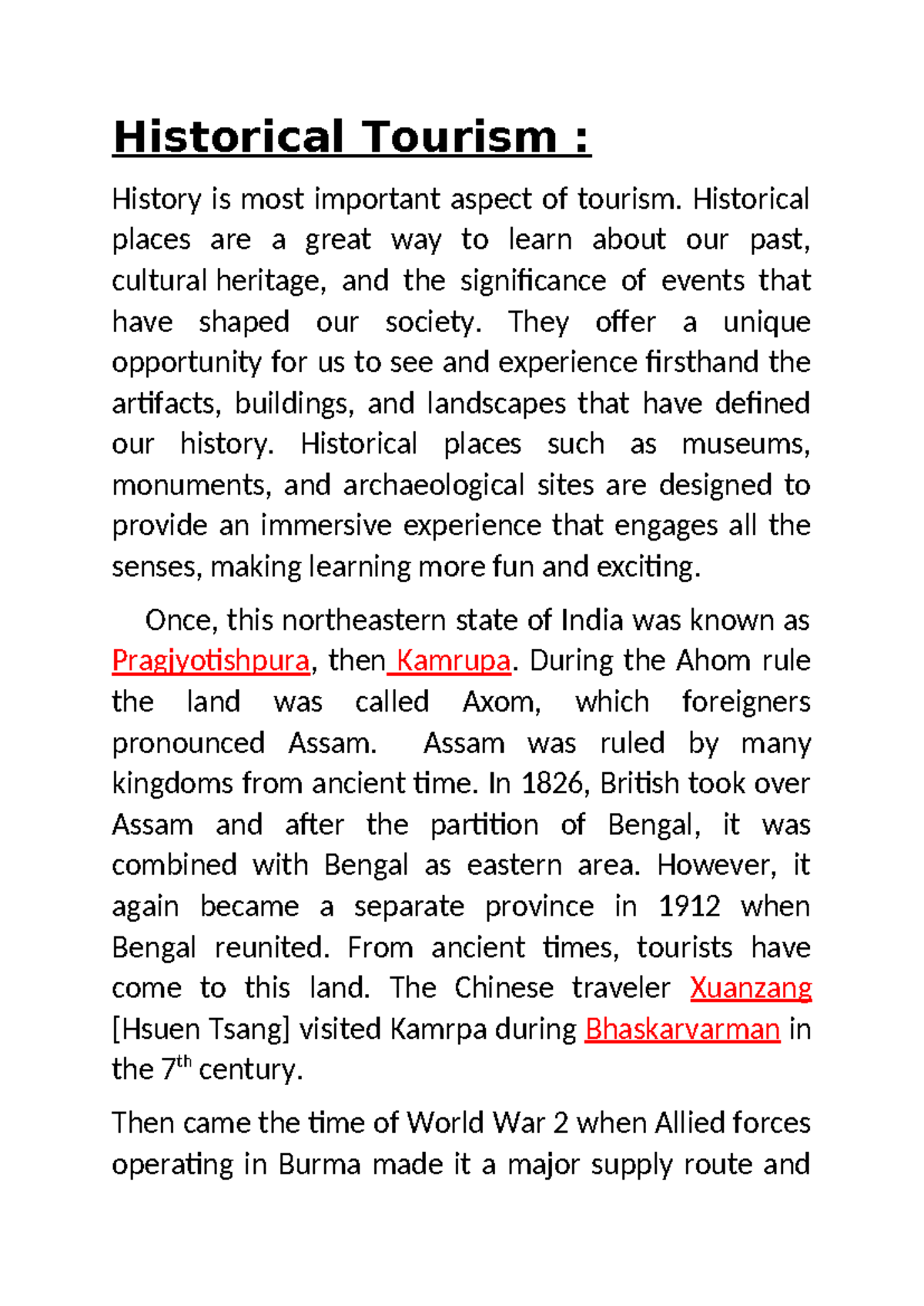 Historical Tourism - Historical places are a great way to learn about ...