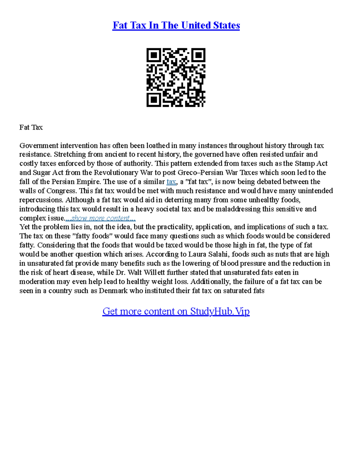 Fat Tax Essay Fat Tax Essay - Fat Tax In The United States Fat Tax ...