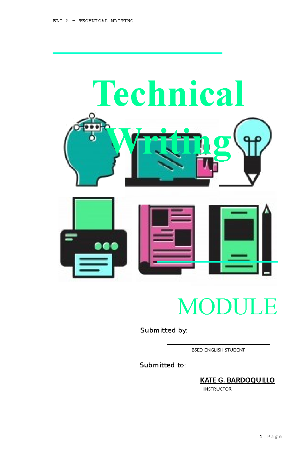 TW- Final- Tasks - Technical Writing MODULE Submitted by: ####### - Studocu