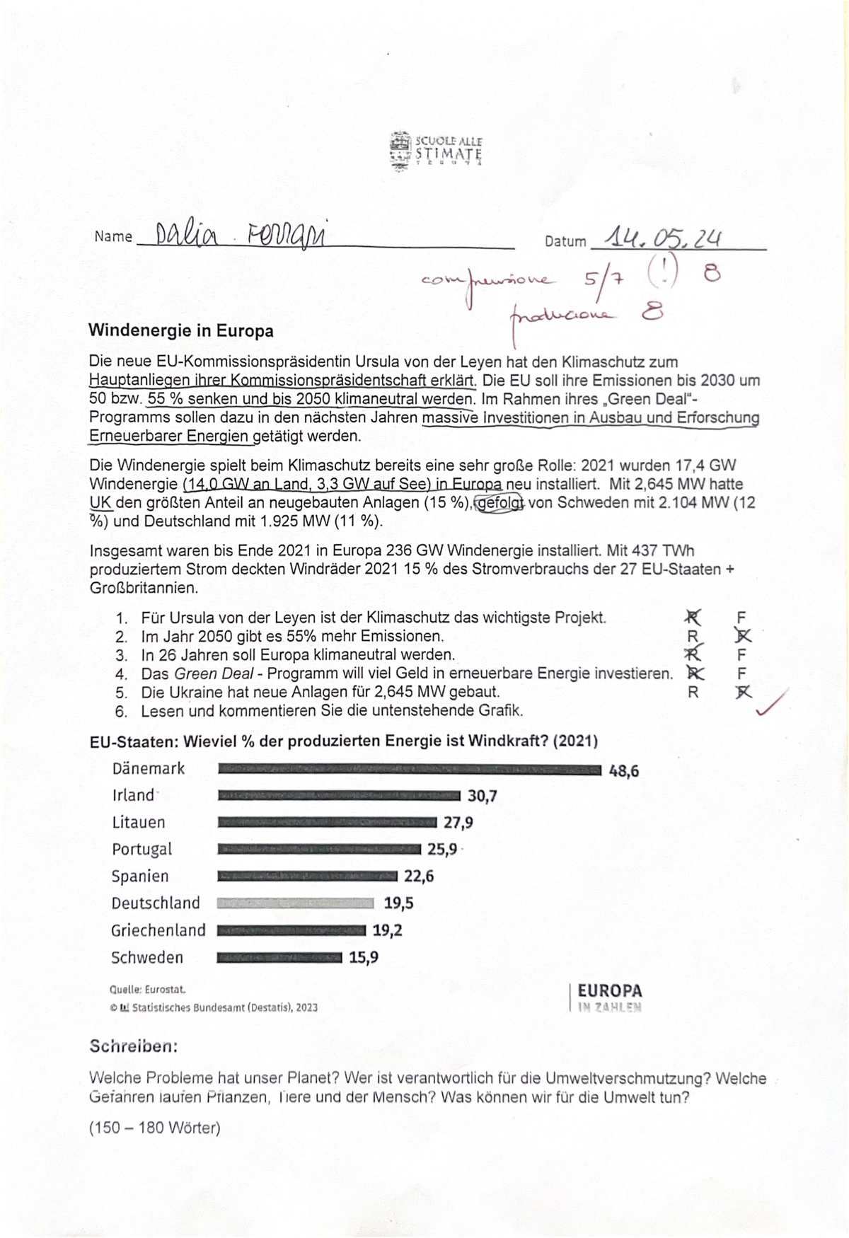 Verifica tedesco 14 - this is my german homework from hsc - SCUOLE ALLE ...