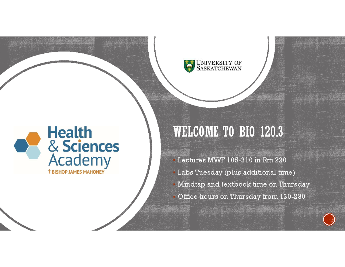 Bio120+-+Chapter+2+Notes - WELCOME TO BIO 120. Lectures MWF 105-310 in ...