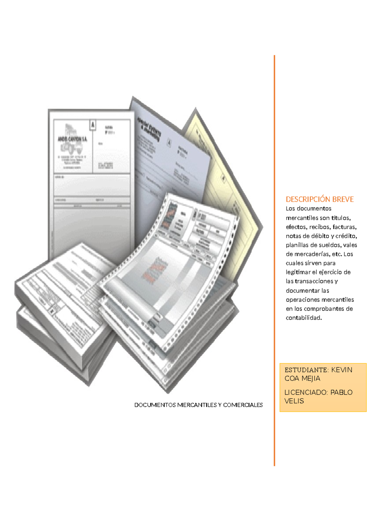 Definicion de documentos - DOCUMENTOS MERCANTILES Y COMERCIALES ...