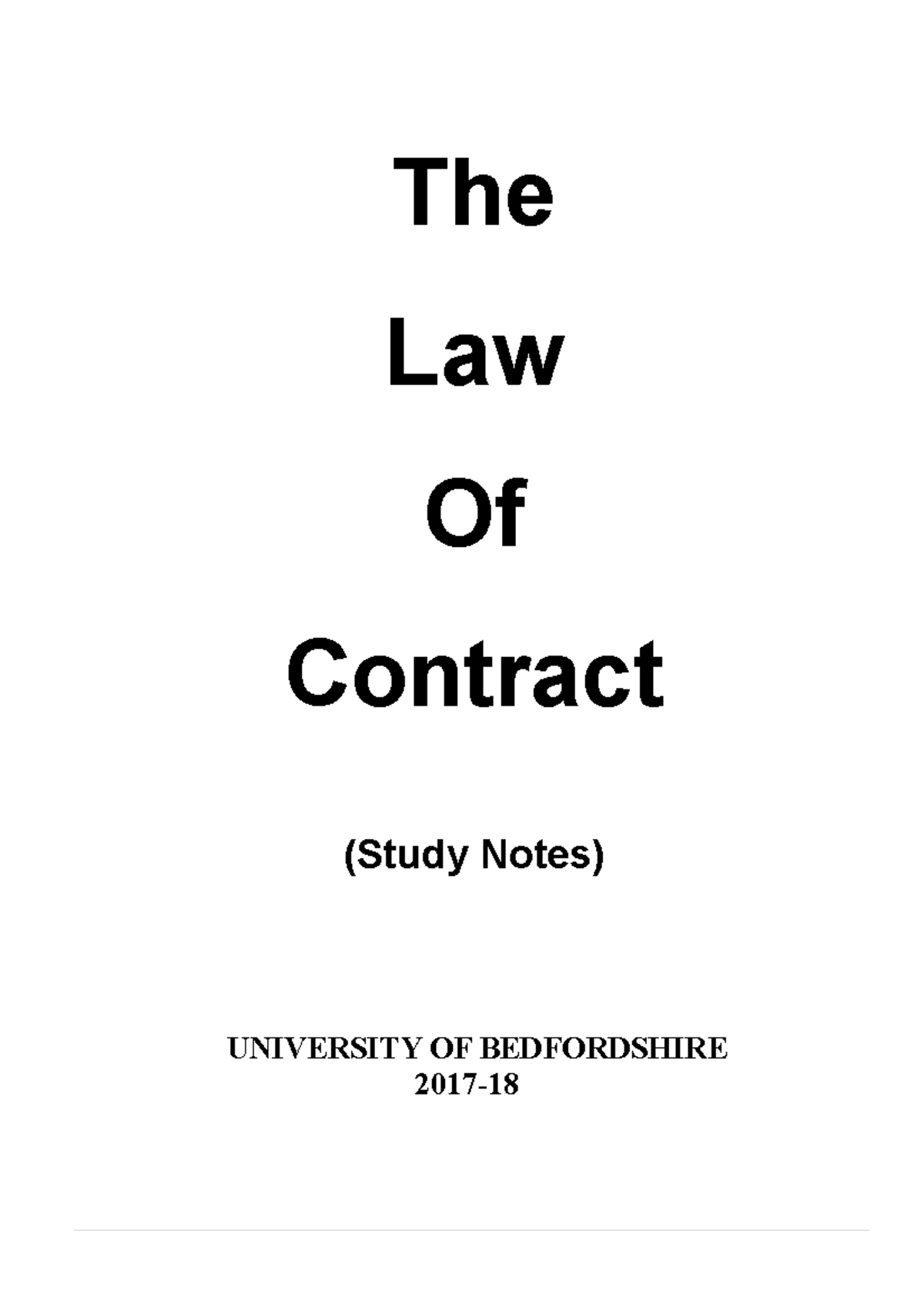 Contract Law Study Notes The Law Of Contract Study Notes UNIVERSITY contract-law-study-notes-the-law-of-contract-study-notes-university