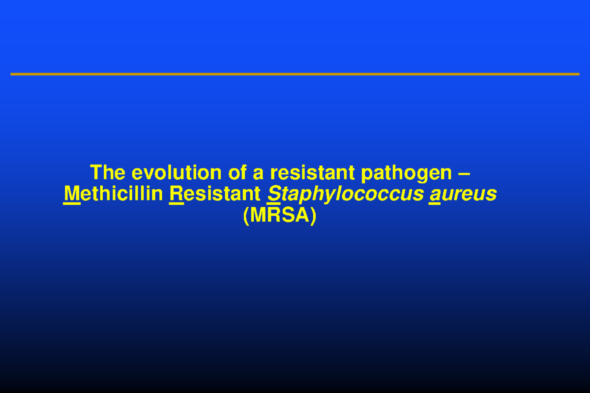 5. Mech of clonal evolution of HA and CA pathogens MRSA - The evolution ...