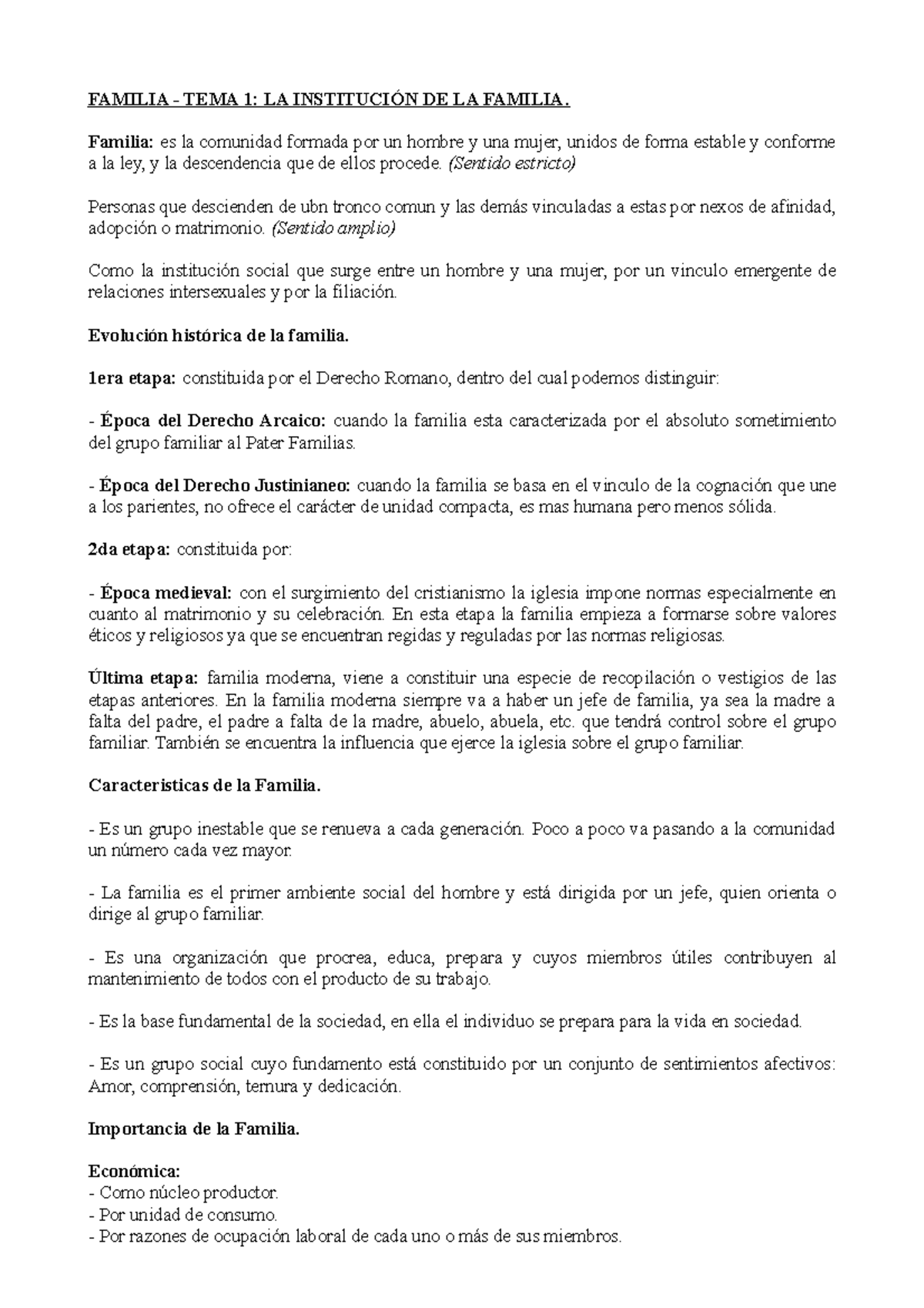 Familia Temas 1,2,4 - tratados - FAMILIA - TEMA 1: LA INSTITUCIÓN DE LA ...