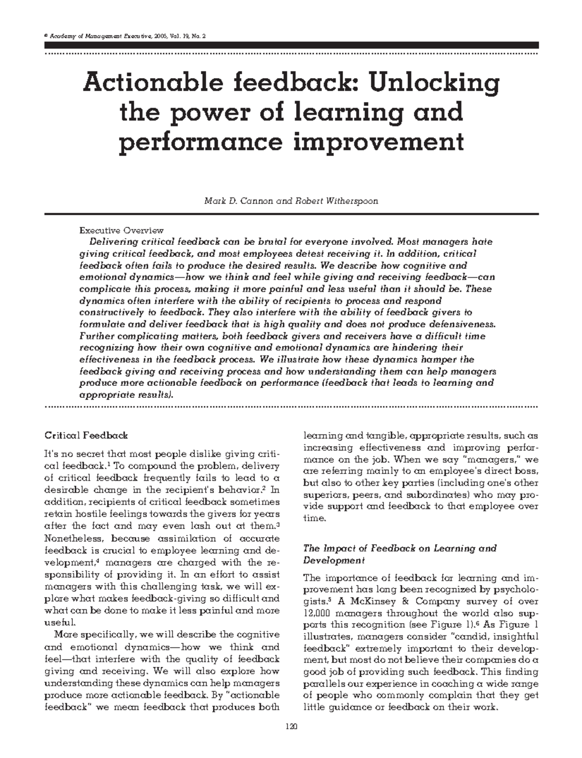 Actionable-Feedback - Actionable feedback: Unlocking the power of ...