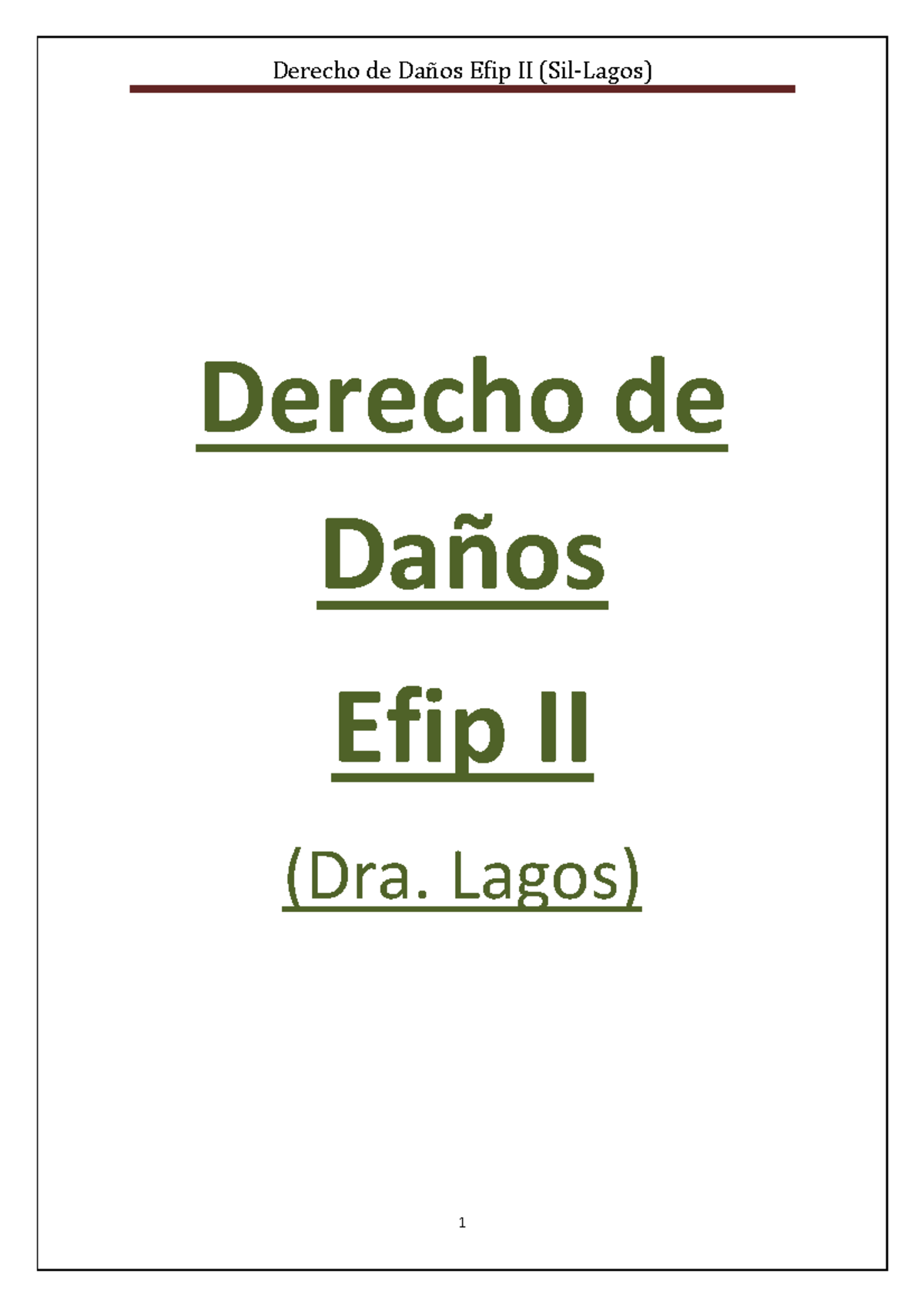 Derecho de Daños -Dra. lagos - Warning: TT: undefined function: 32 Derecho de Daños Efip II (Dra ...