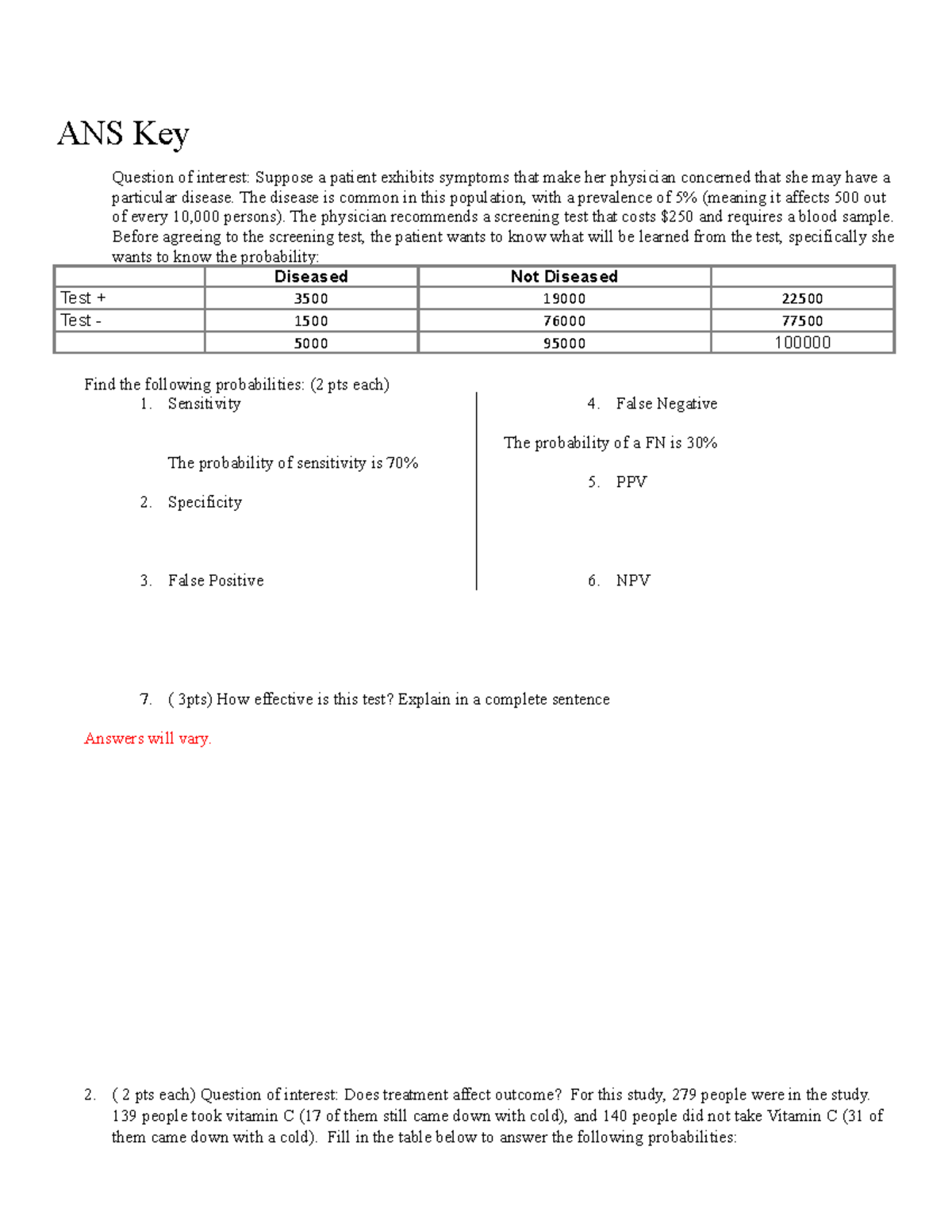 BP ak - basic probability worksheet answer key, professor Lockwood ...
